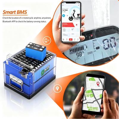 China Custom 48V 60V 72V scooter lithium battery motorbike battery pack for Wenbox 350 scooter with Bluetooth GPS OEM/ODM for sale