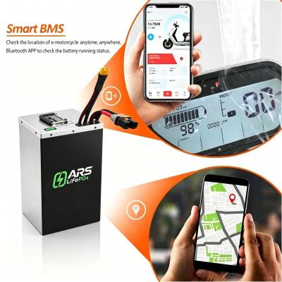 China Custom 48V 60V 72V scooter lithium battery motorbike battery pack for Minako 720 scooter with Bluetooth GPS OEM/ODM for sale