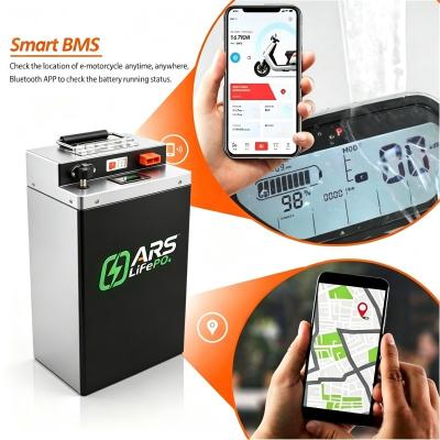 China Custom 48V 60V 72V scooter lithium battery motorbike battery pack for Monster U6 scooter with Bluetooth GPS OEM/ODM for sale