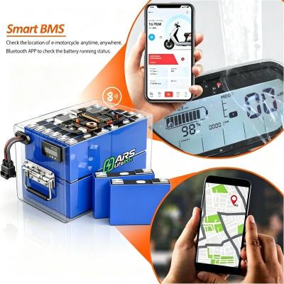 China Custom 48V 60V 72V scooter lithium battery motorbike battery pack for Wenbox U7 scooter with Bluetooth GPS OEM/ODM for sale