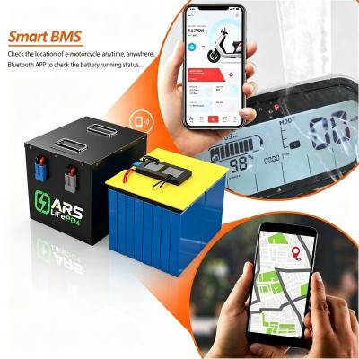 China Custom 48V 60V 72V scooter lithium battery motorbike battery pack for Minako U7 scooter with Bluetooth GPS OEM/ODM for sale