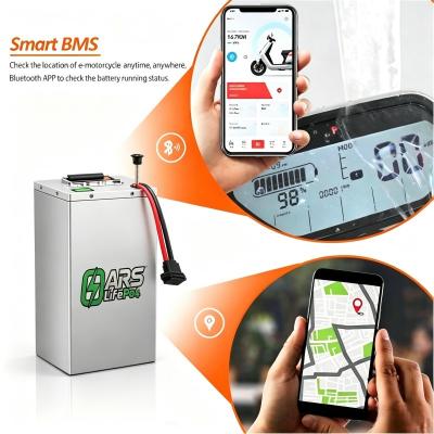 China Custom 48V 60V 72V scooter lithium battery motorbike battery pack for Motiko U7 scooter with Bluetooth GPS OEM/ODM for sale