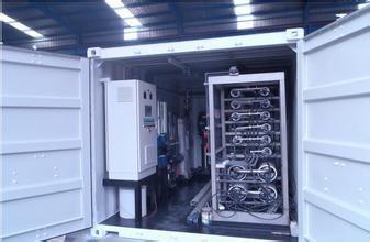 China Containerized MBR Wastewater Treatment Plant RO Water Purifier with PLC Control 20ft for sale