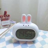 China Modern Sleep Rabbit Alarm Clock Kids Sleep Trainer With Night Light Sound Machine And Funny for sale