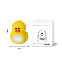 China Cartoon Duck LED Night Light Alarm Clock Kawaii Silicone Sensor Warm Color Remote For Kids' Room for sale