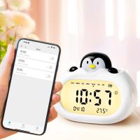 China Automatic Time Calibration Animal Alarm Clock Night Light For Kids' Bedroom App-Controlled for sale