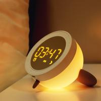 China Silicone Cartoon Sleep Smart Alarm Clock With Night Light White Noise Sleep Trainer for sale