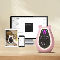 China Cute Cartoon Bear Smart Clock Lamp Mute Bedside USB Night Light With For Bluetooth for sale