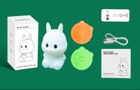 China LED Silicone 7 Color Pat Bedside Rabbit Night Light Touch Sensor  With USB Charge for sale