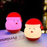China 7-Color Silicone LED Santa Table Snowman Night Light Children's Gift For Bedroom Decor For Living Room for sale