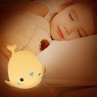 China Soft Dolphin USB Nursery Silicon Nightlight Animal Lamps Kids Small Touch Decoration for sale