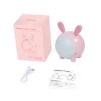 China LED 3D Pink Molong Rabbit Night Light Toy Battery Operated PVC for Touch Switch Home Living Room for sale