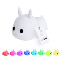 China Lovely LED Silicone Night Light Rabbit Night Lights For Home Decor Children's Sleep Training for sale