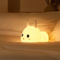 China Lovely LED Silicone Night Light Rabbit Night Lights For Home Decor Children's Sleep Training for sale