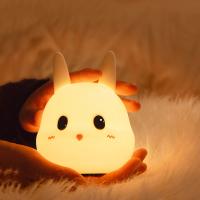 China LED Silicone Rabbit Led Night Light Home Decoration Bedroom Decor Kids Bedside Reading Lamp Creative for sale
