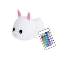 China Bunny Nightlight Color Changing Bedroom Light Gift Soft Desk Lamp Intelligent sleep aid for sale