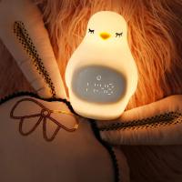 China Led Alarm Clock with Penguin Silicone Multi-functional Usb Charging with Small Night Light for sale