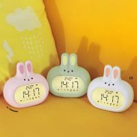 China Rabbit Modern Design Dual Function Analog Digital Alarm Clock with Cute Backlight Light for Kids for sale