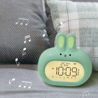 China Rabbit Modern Design Dual Function Analog Digital Alarm Clock with Cute Backlight Light for Kids for sale