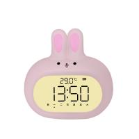 China Rabbit Modern Design Dual Function Analog Digital Alarm Clock with Cute Backlight Light for Kids for sale