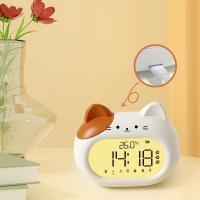 China Dual Function Analog-Digital Alarm Clock Warm White LED Backlight Modern Design for sale
