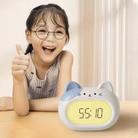 China Dual Function Analog-Digital Alarm Clock Warm White LED Backlight Modern Design for sale
