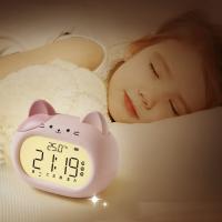China Dual Function Analog-Digital Alarm Clock Warm White LED Backlight Modern Design for sale