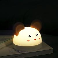 China Creative Gulu Mouse Led Kids Cartoon Bedroom Night Light Smart Mini Table Digital Alarm Clock for sale