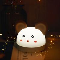 China Creative Gulu Mouse Led Kids Cartoon Bedroom Night Light Smart Mini Table Digital Alarm Clock for sale
