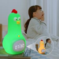 China Little Kid Smart Wake Trainer Bedside Nite Light White Noise Alarm Clock Radio Soothing for sale