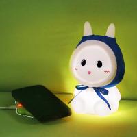 China Bunny Night Light Nontoxic Silicone Material LED Lamp For Child / Baby Sleep Training Home Decor for sale