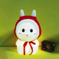 China Bunny Night Light Nontoxic Silicone Material LED Lamp For Child / Baby Sleep Training Home Decor for sale
