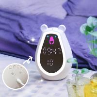 China Bear Alarm Clock Kids Mini Night Light Adjustable Brightness Voice-Activated Wake Battery-Powered for sale
