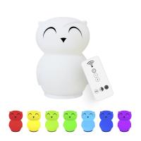 China Silicone Cartoon Owl LED Night Light For Baby Nursery Touch Controls Timed Sleep Friendly for sale