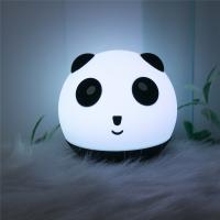 China Panda Silicone Night Light Touch-sensitive USB Rechargeable 7 Colors Kid's Bedroom LED Table Lamp for sale