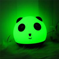 China Panda Silicone Night Light Touch-sensitive USB Rechargeable 7 Colors Kid's Bedroom LED Table Lamp for sale