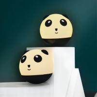 China Creative Children's Panda Night Light Soft Light Eye Care Sleeping Bedroom Silicone LED Table Lamp for sale