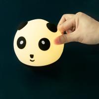 China Creative Children's Panda Night Light Soft Light Eye Care Sleeping Bedroom Silicone LED Table Lamp for sale