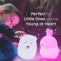 China Gift Rechargeable Silicone Animal Lamp Cute Night Light Decor Dimmable 7 Colors for Kid Room for sale