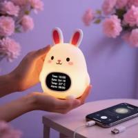China Silicone Rabbit Night Light, Soft Glow, Sleep Training, Support 9 Languages for sale