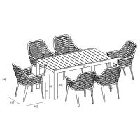 China Parlo Rope Chair 7pcs Set, SN-2616 for sale