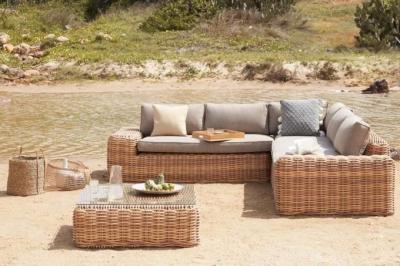 China Espresso Thick Wicker Corner Sectional, SN-2632 for sale