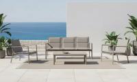 China Textilene Outdoor Furniture Aluminum Lounge Sofa. Skyline Batyline. SN-2644 for sale