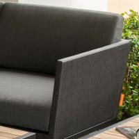 China Outdoor Furniture Aluminum Black Sling Patio Sofa, SN-2645 for sale