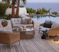 China Rattan Garden Furniture Wicker Conversation Set Deck Lounge Seating, SN-2649 for sale