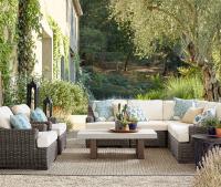 China Natural Looking Outdoor Round Wicker Corner Lounge Set. Huntington SN-2654 for sale