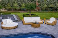 China Luxury Slopped Arm Synthetic Rattan Garden Sofa. Katalina SN-2655 for sale