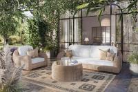China Luxury Slopped Arm Synthetic Rattan Garden Sofa. Katalina SN-2655 for sale