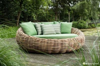 China Leisure Style Thick Wicker Round Daybed. Apple SN-2690 for sale