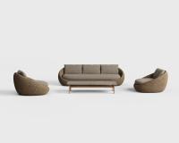 China Patio Round Wicker Woven Round Shape Sofa Set 4pcs with Coffee Table. Mari SN-2657 for sale